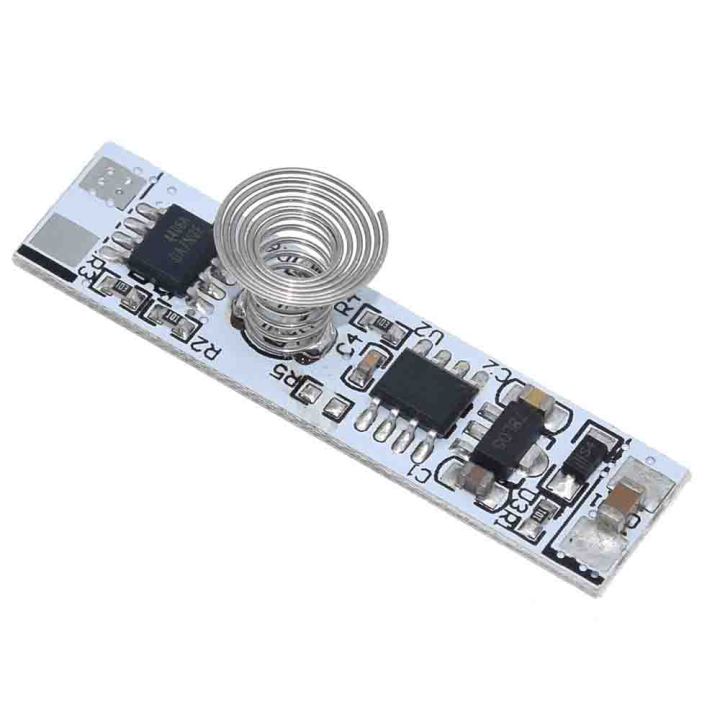 DC 12V Capacitive Touch Sensor Switch Coil Spring Switch LED Dimmer ...