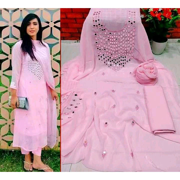 Indian Exclushive New Collection Weatless Goergett Ambroydary Work ...