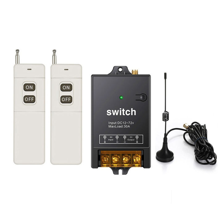 Wireless Remote Control Switch,3000M Long Distance,DC 12-72V /40A Relay ...