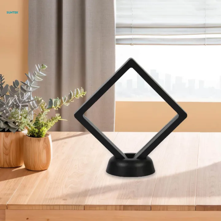 4x Transparent Floating Frame Display Case for Medallions Jewelry ...