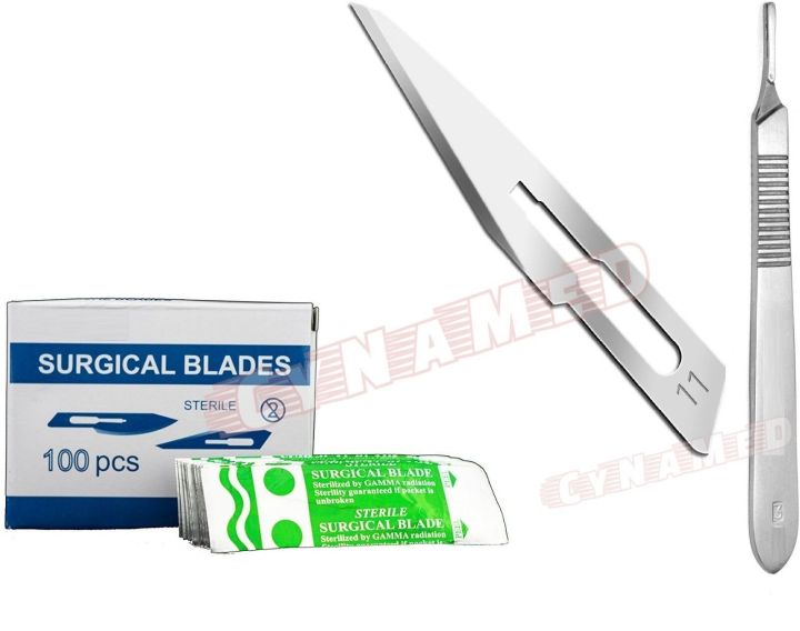 Surgical Blades #11 with Scalpel Knife Handle #3 Pack of 100 | Daraz.com.bd