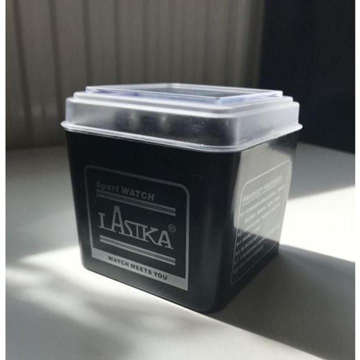 Lasika Plastic Digital Watch Box Black & Silver | Daraz.com.bd