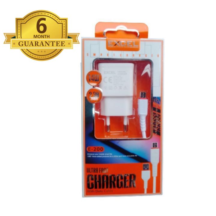 Type B Port Excel Fast Charger 2.3A 14 Watt Quick Charger Smart Charger ...