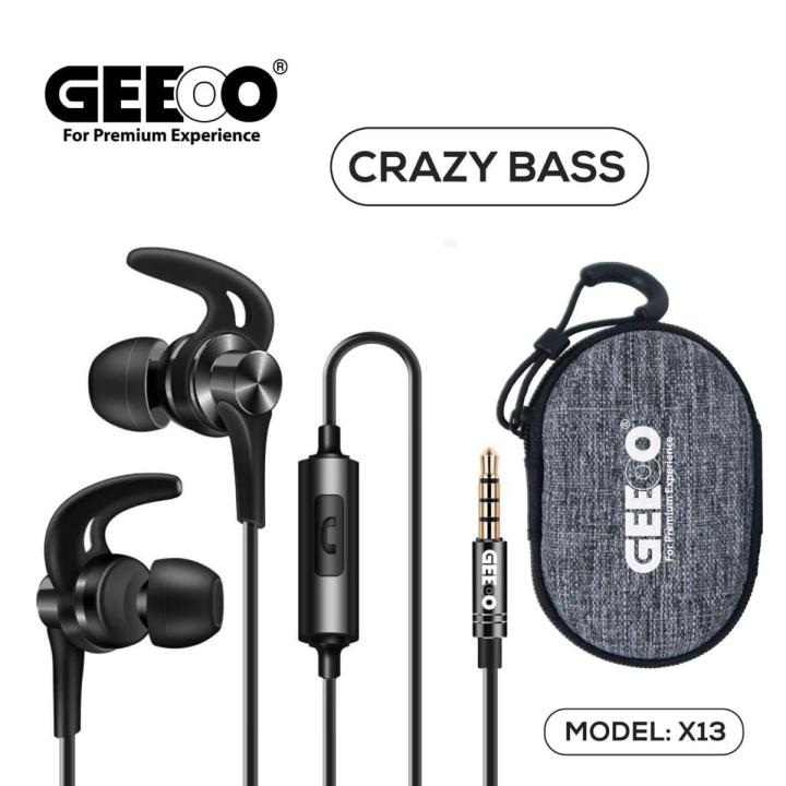 GEEOO Crazy Bass Earphone X13 | Daraz.com.bd