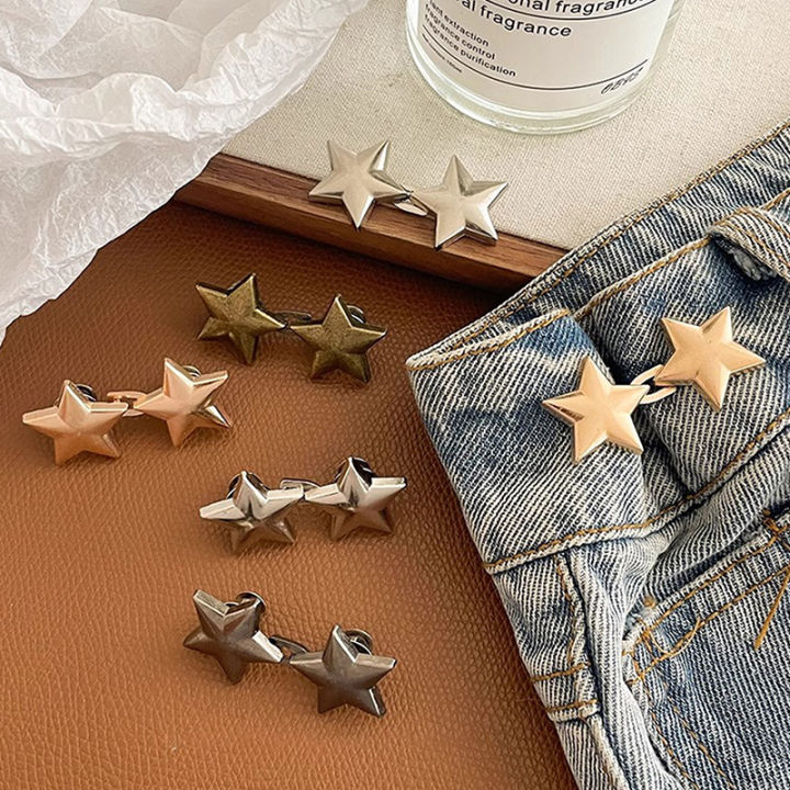 【Premium Quality】 1Pcs Star Adjustable Pants Fastener Clips For Pants ...