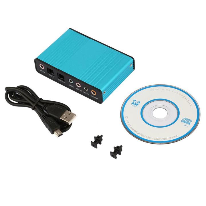 USB 6 Channel 5.1 Audio External Optical Sound Card Adapter For PC ...