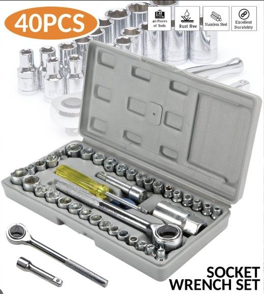 Aiwa 40 Pcs Combination Socket Wrench Set with Box | Daraz.com.bd