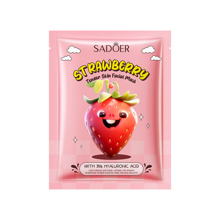 SADOER Strawberry Tender Skin Facial Sheet Mask | Daraz.com.bd