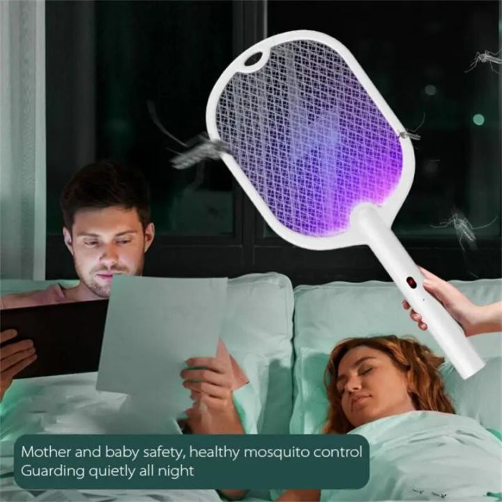 3500V Electric Mosquito Racket Rechargeable Summer Repellent Mosquito ...