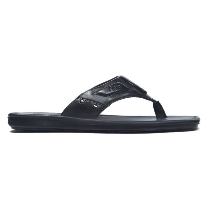 Apex Black Leather Sandal for Men | Daraz.com.bd