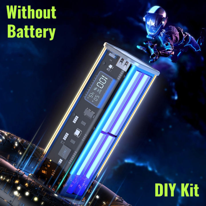 PD22.5W DIY Battery Charger Case Fast Charging Case for 8PCS 18650 ...