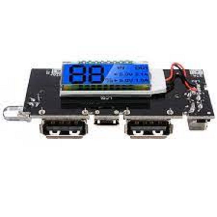 Power Bank Circuit Dual USB 5V 1A 2.1A Digital LCD Display 8x18650 Battery Charger PCB | Daraz ...