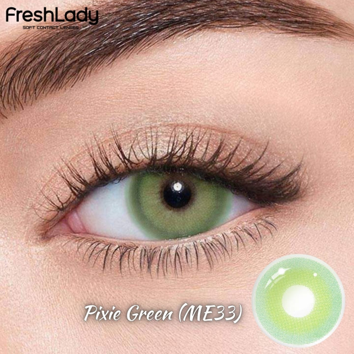 New Freshlady Pixie Green Color Contact Lens With regular kit box for ...