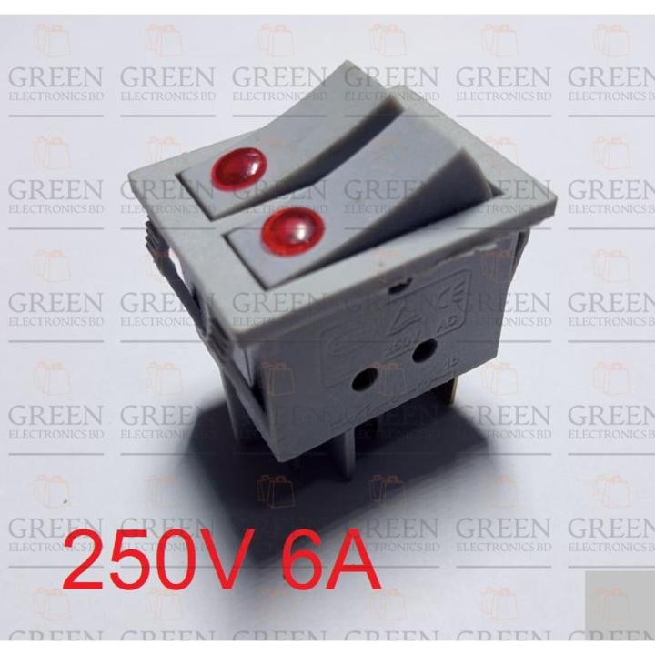 Double Switch 6 Pin On-Off 250VAC 16Amp For Radiators, Heaters ...