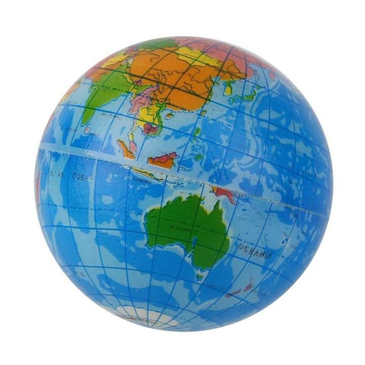 UR World Map Foam Earth Globe Stress Relief Bouncy Ball Atlas Geography ...
