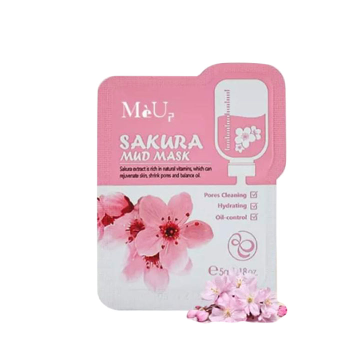 LAIKOU 5pcs Japan Sakura Mud Face Mask Anti Wrinkle Night Facial Packs ...