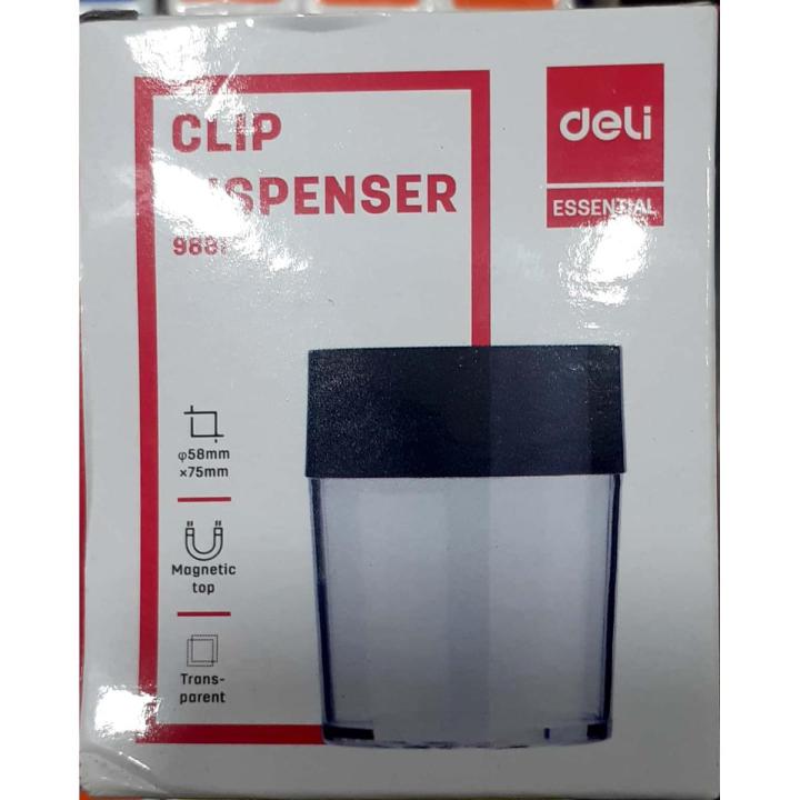 Deli 9881 Round Magnetic Clip Dispenser | Daraz.com.bd