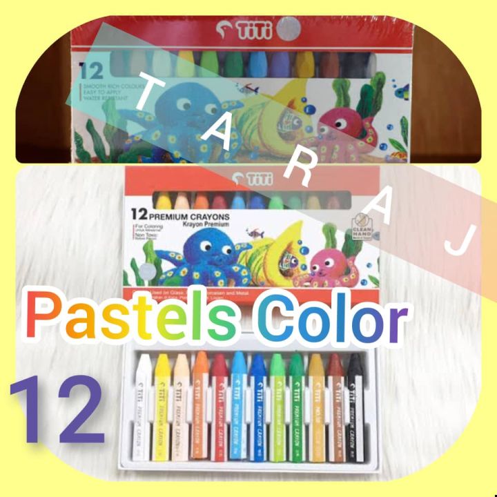 TITI oil pastel Color Pencil - 12 colours | Daraz.com.bd