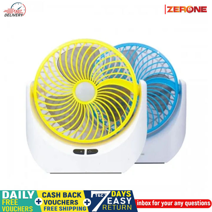 JY Super JY-1880 fan lithium rechargeable mini table fan with LED light ...