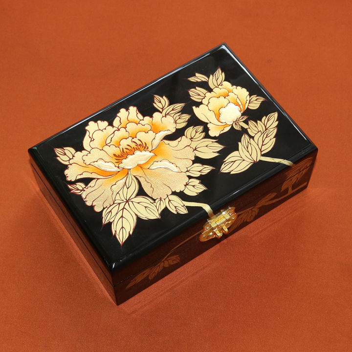 Classical Chinese Pingyao Hand Push Light Lacquer Lacquerware jewelry ...