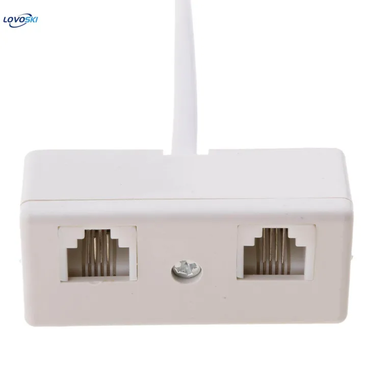 2 Way RJ11 Telephone Plug to Socket Adapter Splitter for Landline ...