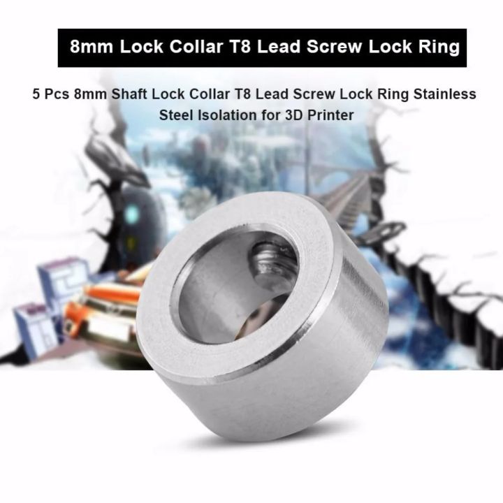 【Lejia】Pcs 8mm Shaft Collar T8 Lead Screw Lock Ring Stainless Isolation ...