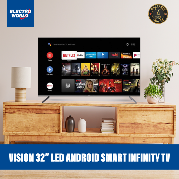 Vision 32 Inche LED Android Smart Infinity TV- E30 / E20 / E10 -& OTHERS MODEL Voice controlled ...