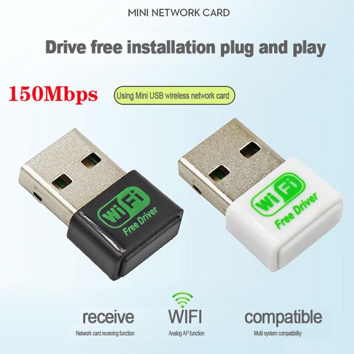 Mini WiFi Adapter Free Driver 150Mbps USB WiFi Adapter Receiver 2.4G ...