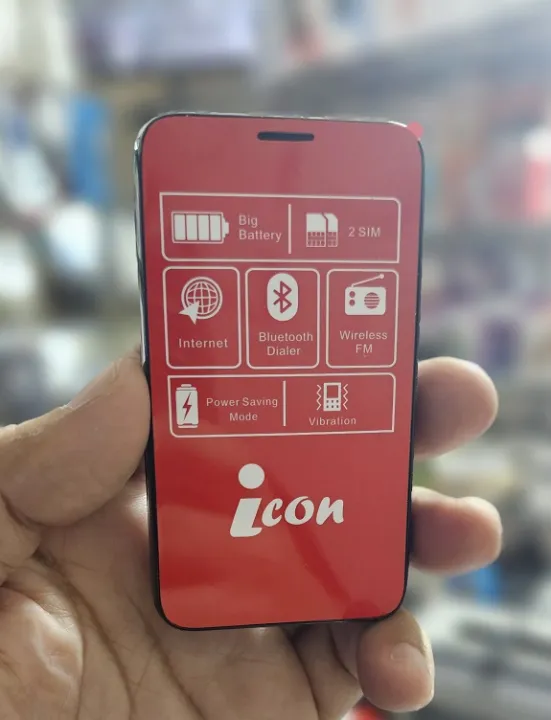 icon BD72 Mini Card Phone Dual Sim | Daraz.com.bd