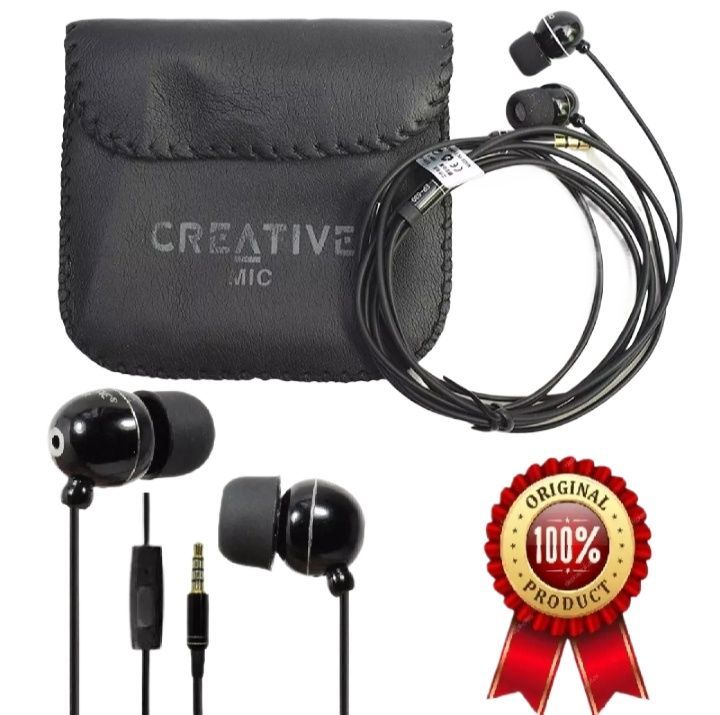 Orignal Creative High Bass Audio Earphone with Pouch EP-530 - Black ...