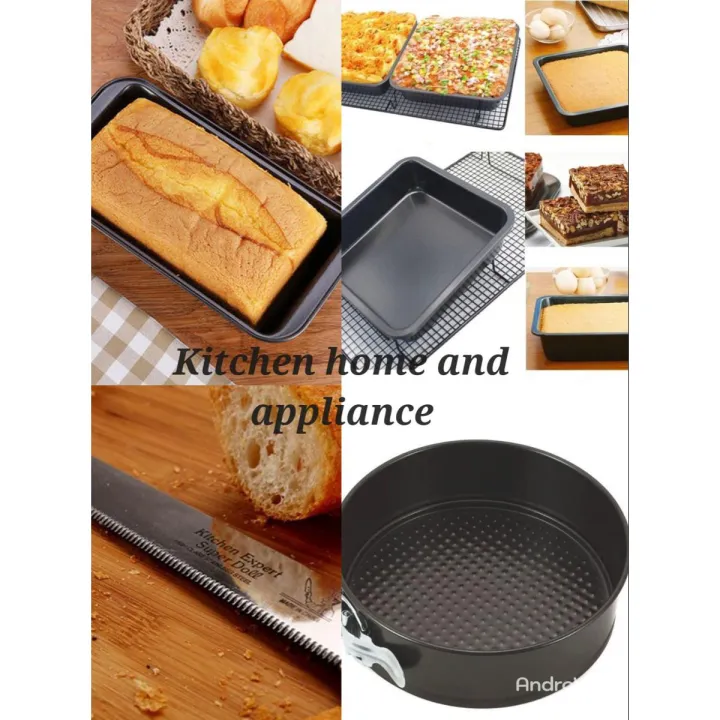 Combo 4 Piece Non-Stick Set,Round Cake mould,Bread Loaf Pan,Cake Baking ...