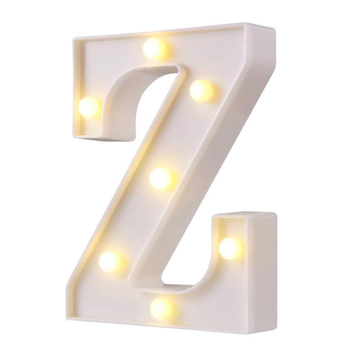 Alphabet Letter LED Night Light Lamp Outdoor Home Club Wedding Party ...