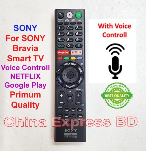 TV Remote for Sony Bravia Android Led Tv Voice Control with Netflix ...