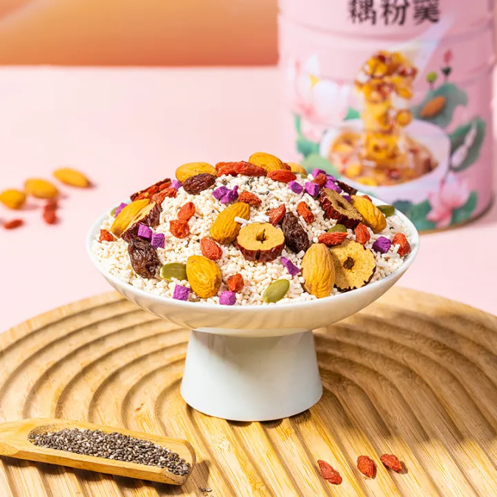 SOURCE Factory Qiya seed nut instant particles lotus root starch 500g ...