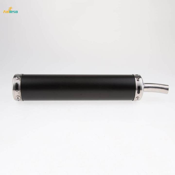 Black Metal Exhaust Muffler Silencer Pipe Universal for Motorcycles ...