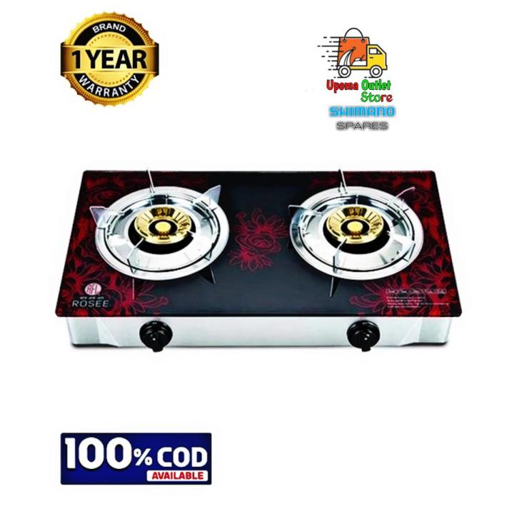 RFL Glass Double Gas Stove Rosee LPG Variant Upoma Outlet Store | Daraz ...