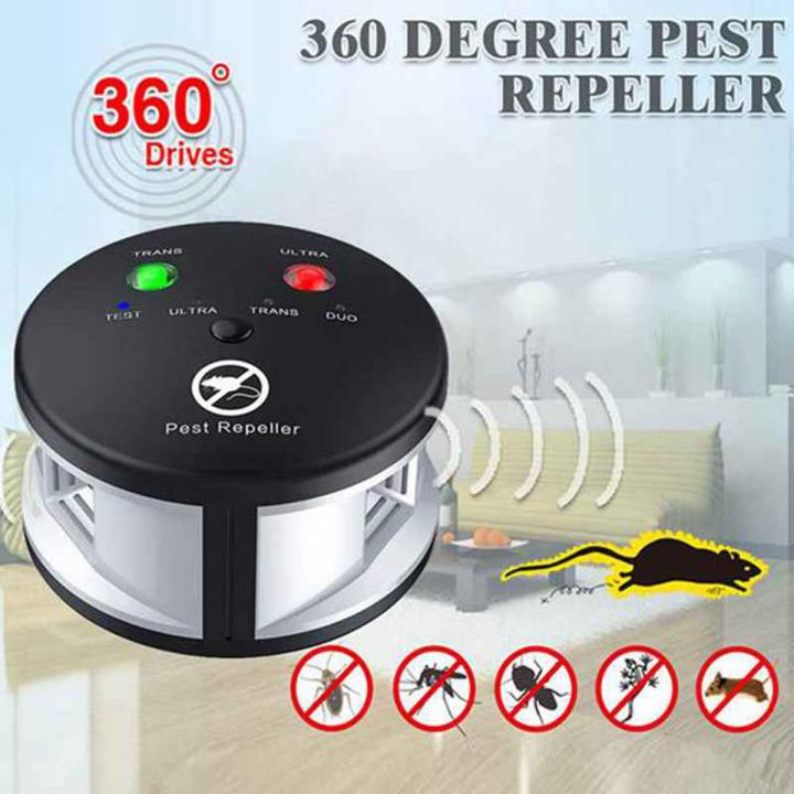 Riple Rodent Repeller, Ultrasonic Pest Repeller, Pressure Wave, Indoor for Mice, Rats, Spiders ...