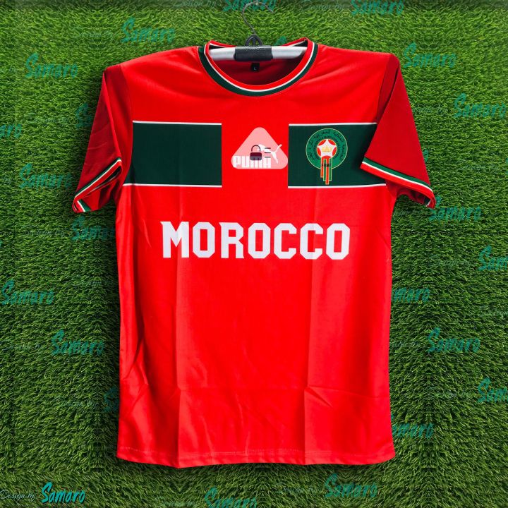 Morocco Short Sleeve Football Jersey For Men - Morocco Football Jersey ...