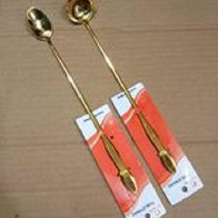 Steel Long handle Pickle Spoon Round and Oval shape (26cm) 2 pc set ...