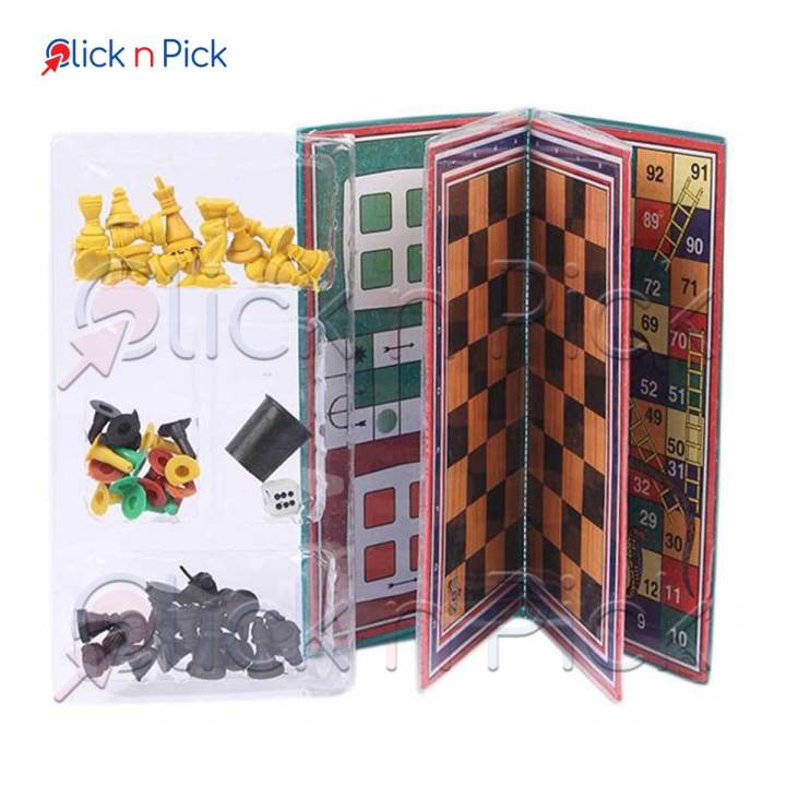 Ludo, Chess, Snake and Ladder new 3 In 1 Game Set | Daraz.com.bd