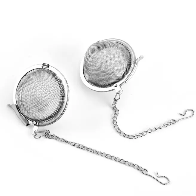Stainless Steel Wire Mesh Spherical Tea Strainer Chain and Hook | Daraz ...