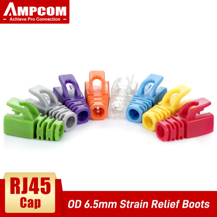 Rj 45 Cat 6 RJ45 Cable Connector Boots Soft Plastic Ethernet Strain ...