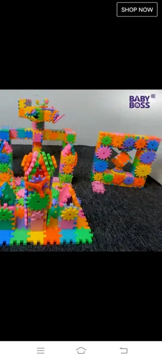 Braintastic 101 Pcs Miracle Bricks Motorized Spinning Gear Building ...