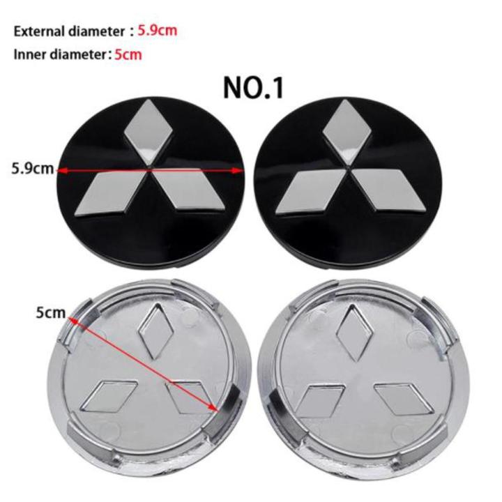4Pieces Car Wheel Center Hub Caps Covers for Mits-ubishi ASX Lancer ...