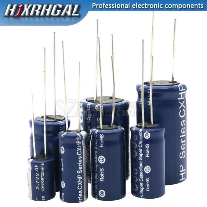 2PCS super capacitor farad capacitor 2.7V 2F 3.3F 4F 4.7F 5F 6F 7F 8F 10F 15F 20F 25F 30F 60F ...