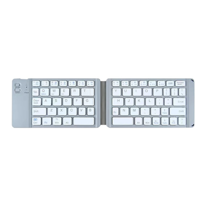 Dual Folding Wireless Bluetooth Keyboard for iPad Cell Phone Tablet ...