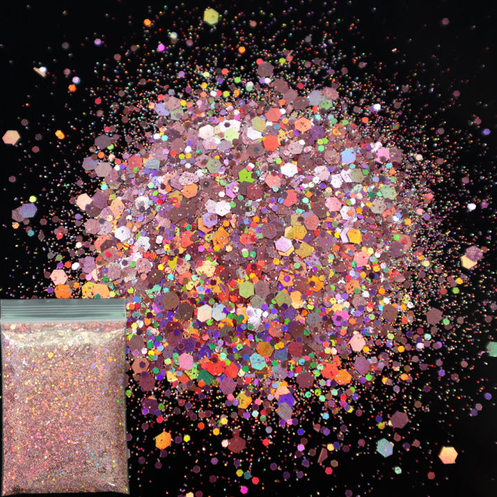 Holographic Chunky Glitter Laser Nail Glitter Flakes Laser Gradient ...