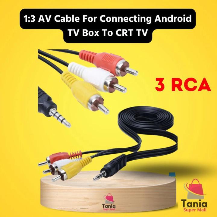 1:3 AV Cable For Connecting Android TV Box To CRT TV | Daraz.com.bd
