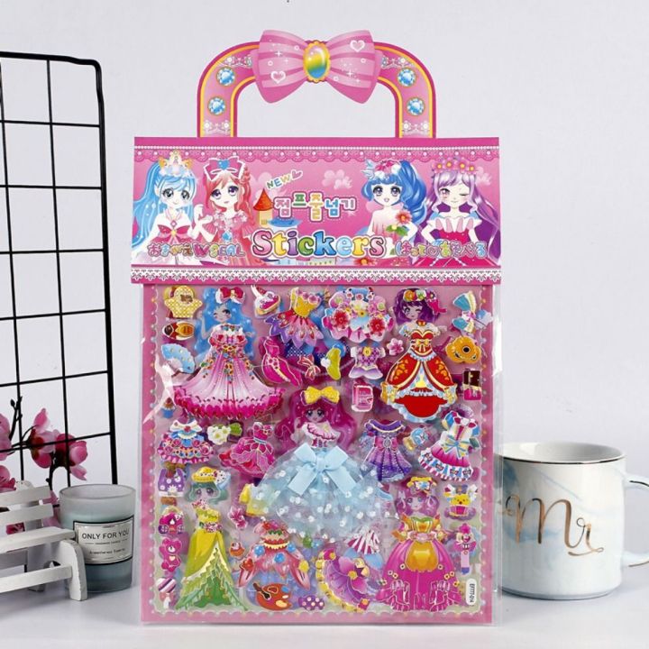 2 Sheets/Bag Waterproof Kawaii Stereo Bubble Sticker Cartoon Fun DIY 3D ...
