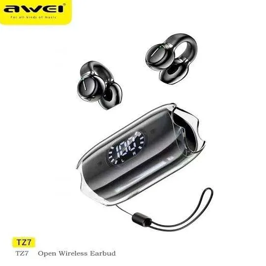 Awei TZ7 Soft Ear Clip-on Sports Wireless Headphones Bluetooth 5.3 ...